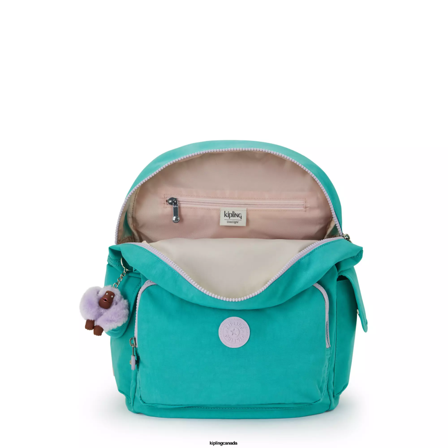 Women Fashion Backpacks Kipling Surfer Green City Pack Backpack FHZD350 ...