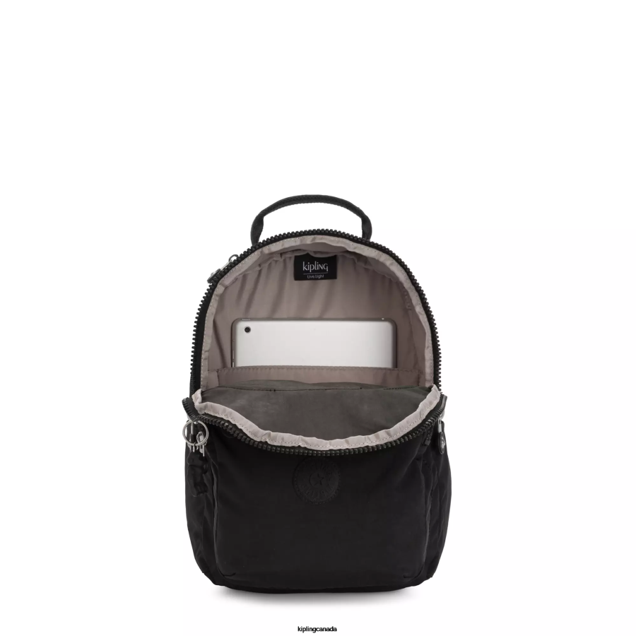 Women Monogrammable Kipling Black Noir Seoul Small Tablet Backpack ...