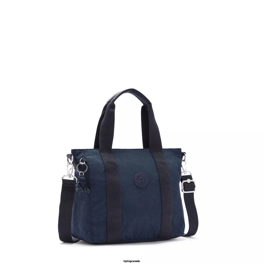 Women Tote Bags Kipling Blue Bleu Asseni Mini Tote Bag FHZD107 [FHZD107 ...